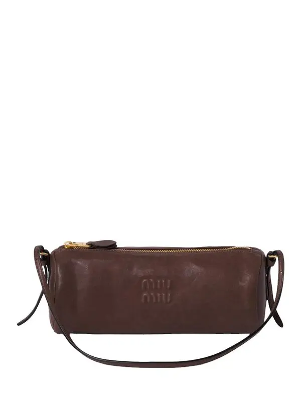 Miu Miu Nappa Leather Pouch Bag - Brown