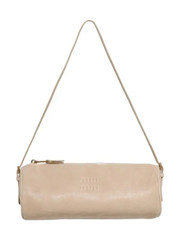 Miu Miu Nappa Shoulder Pouch - Tan