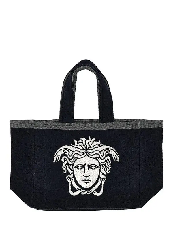 Versace Terry Medusa Jacquard Tote - Blue/white
