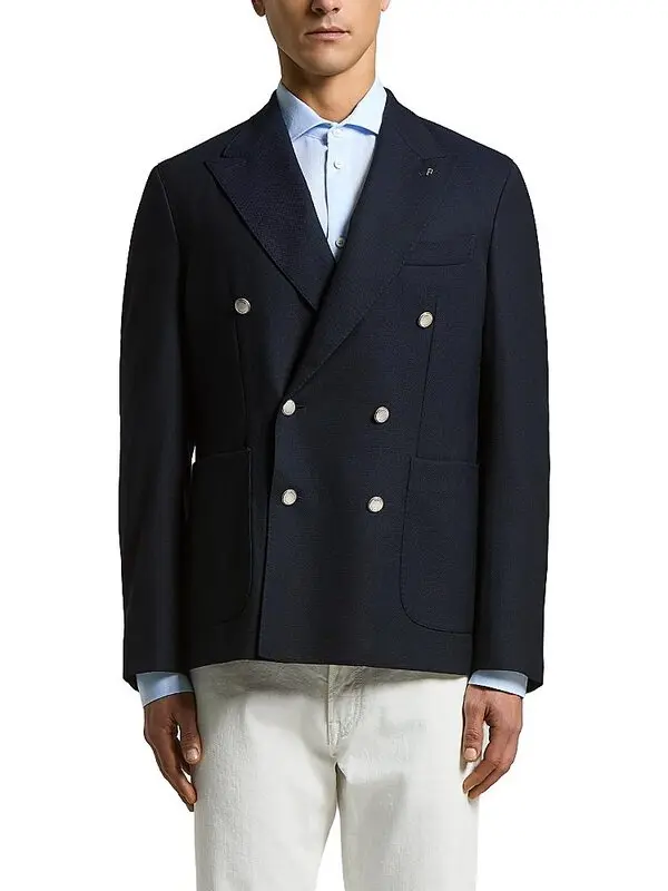 Peserico Six-button Double-breasted Blazer - Ultramarine Blue