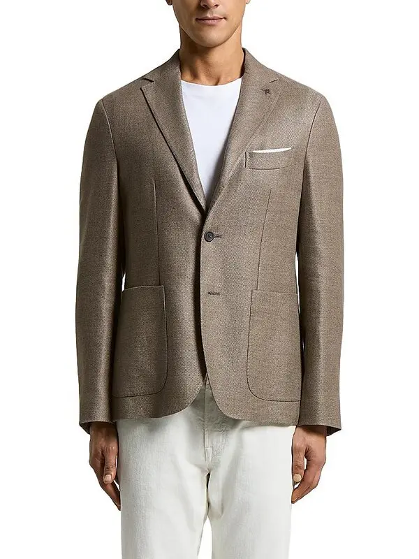 Peserico Single Breasted Tailored Blazer - Mediterranean Brown