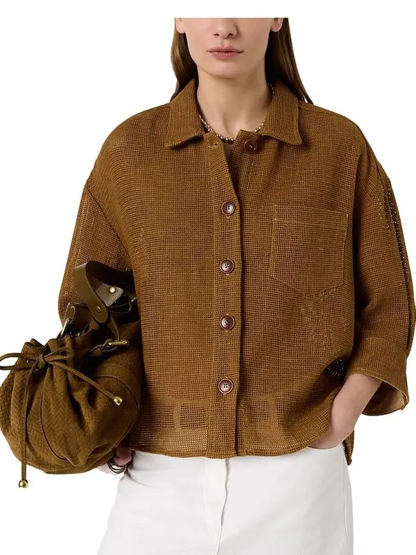 Gerard Darel Tamia Mesh Jacket - Caramel