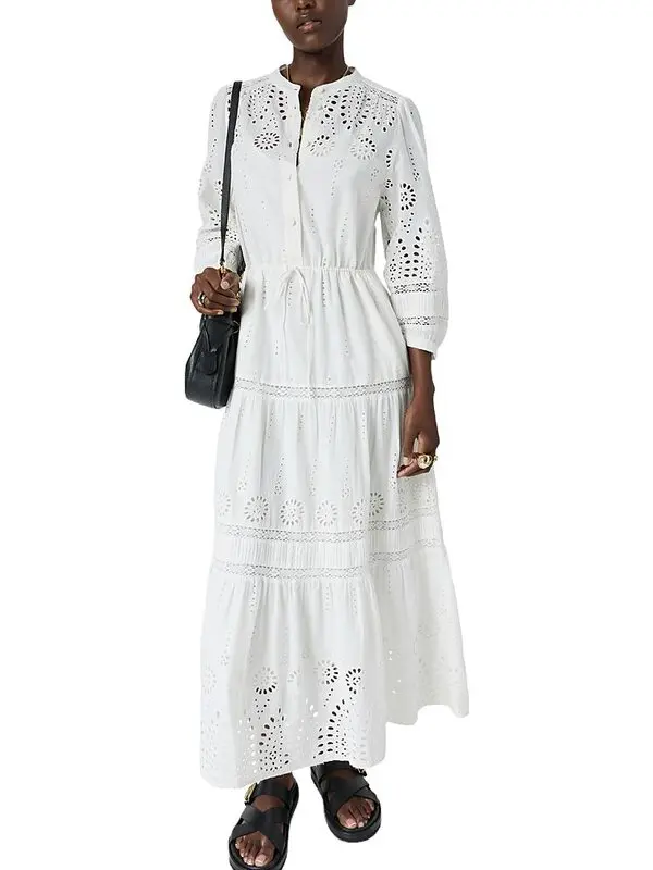 Gerard Darel Rhonie Eyelet Dress - Ecru