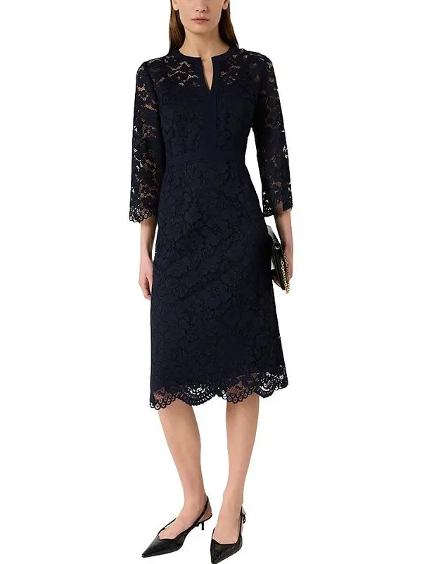 Gerard Darel Radia Lace Dress - Navy