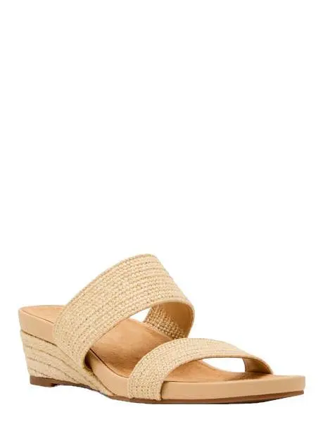 Anne Klein Wedge Sandal - Natural Raffia