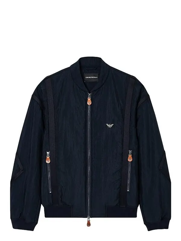 Emporio Armani Passementerie Tape Blouson Bomber Jacket - Navy Blue