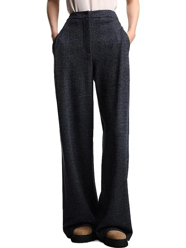 Emporio Armani Prince Of Wales Check Trousers - Grey/navy