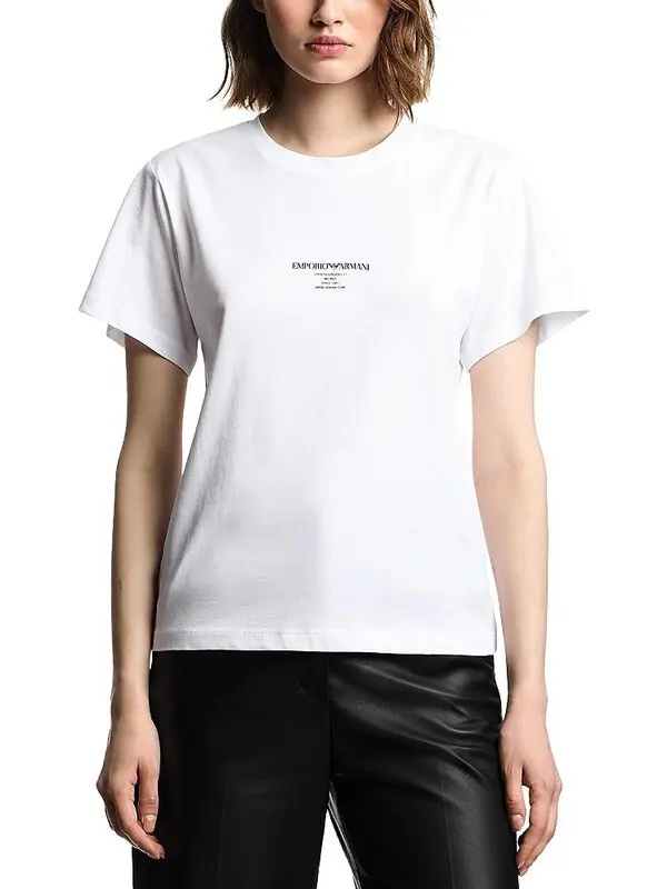 Emporio Armani Graphic Jersey Tee - Optical White