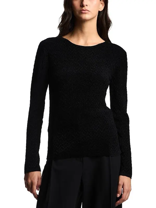 Emporio Armani Chenille Sweater - Black