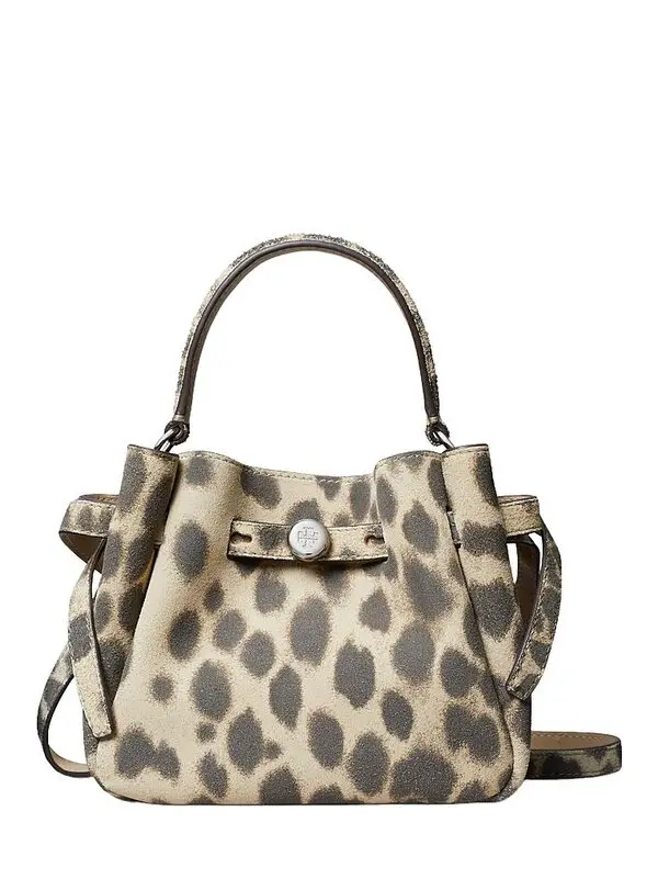 Tory Burch Romy Mini Suede Crossbody Bag - Cheetah Spot Suede