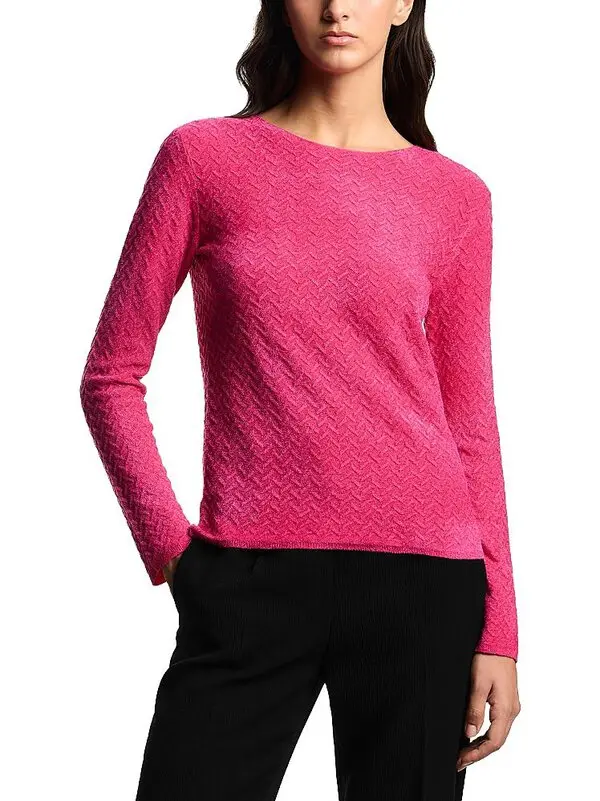 Emporio Armani Chenille Sweater - Fuchsia