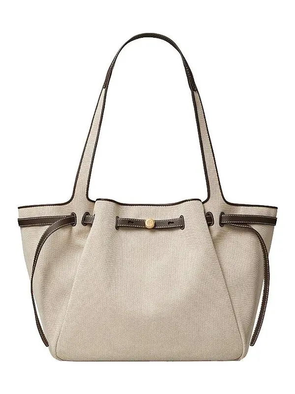 Tory Burch Romy Canvas Tote Bag - Dusty Almond Canvas