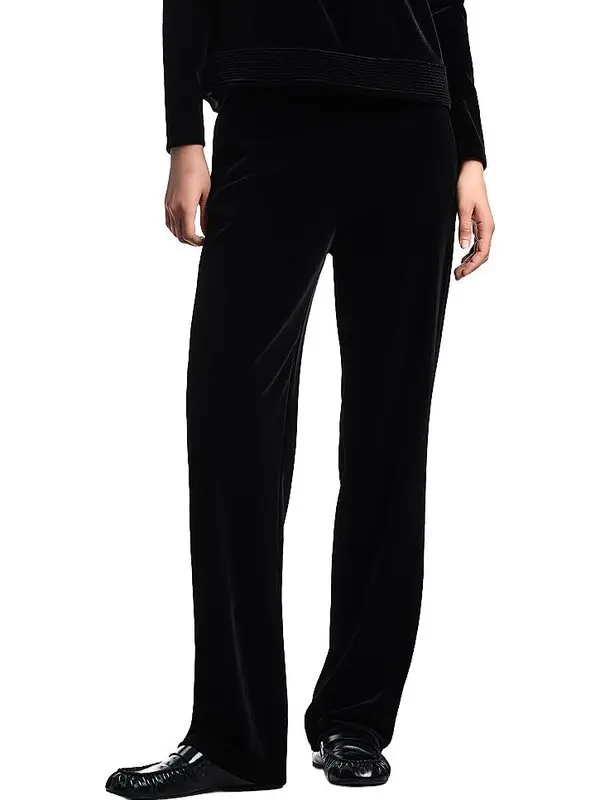 Emporio Armani Stretch Chenille Jersey Trousers - Black