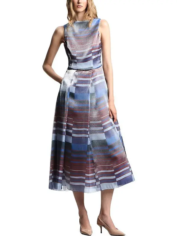 Emporio Armani Geometric Print Midi Dress - Multi