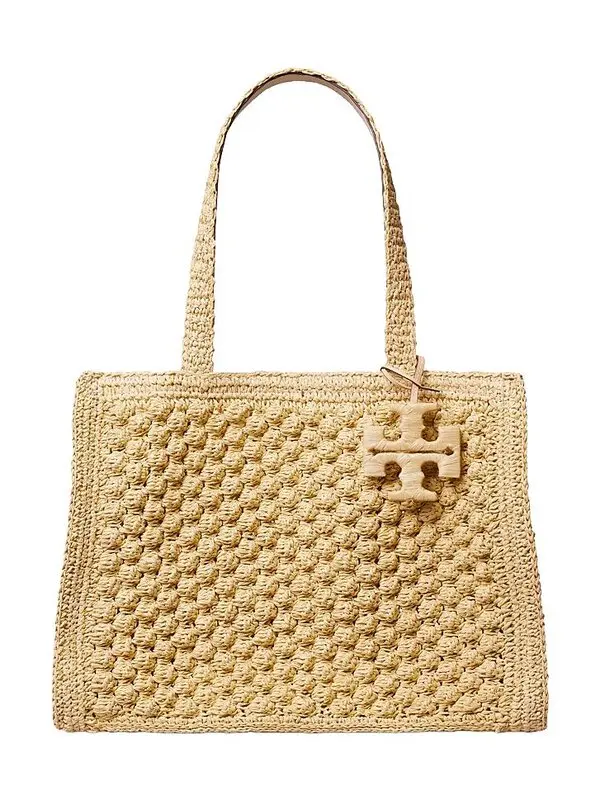 Tory Burch Ella Hand Crochet Straw Tote - Natural