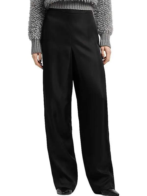Emporio Armani Satin Trousers - Black