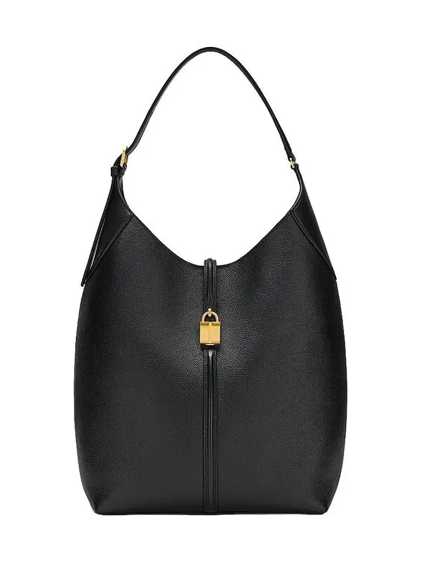 DEMELLIER Large Leather Bucket Bag - Black