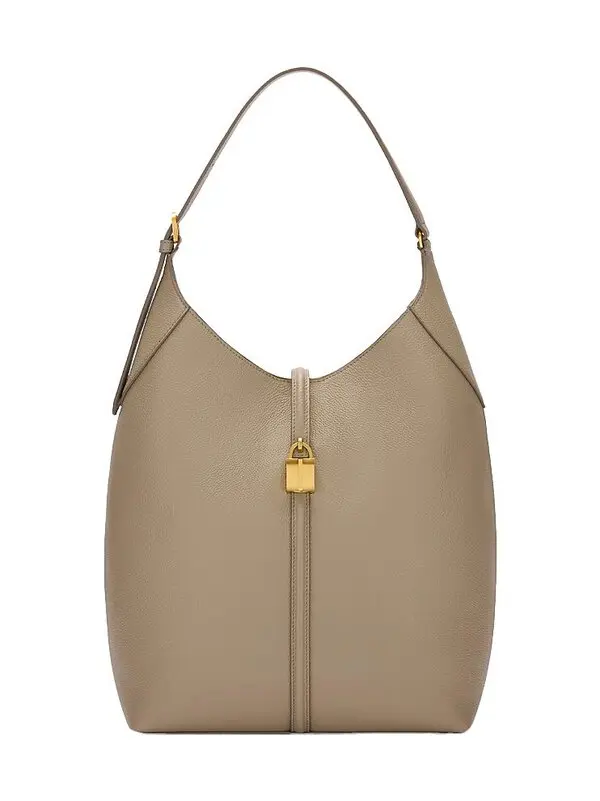DEMELLIER Siena Large Leather Bucket Bag - Light Taupe