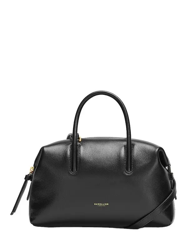 DEMELLIER Small Stockholm Leather Shoulder Bag - Black