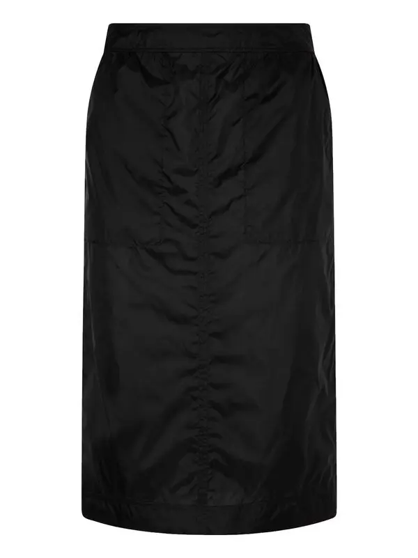 Saint Laurent Woven Midi Skirt - Black