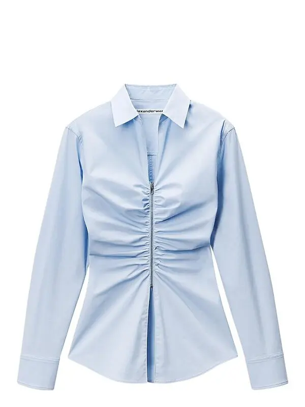 Alexander Wang Gathered Bust Shirt - Oxford Blue