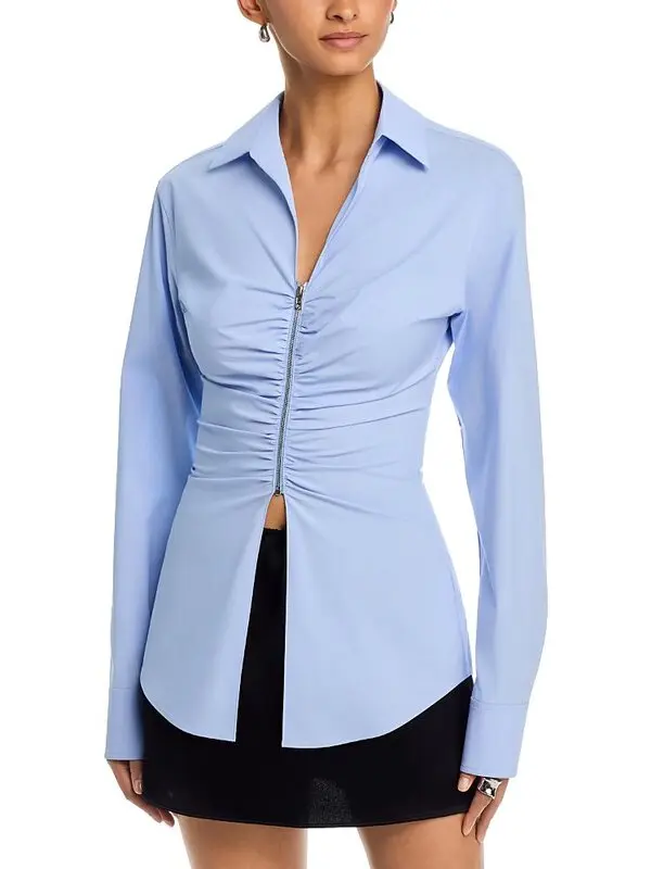 Alexander Wang Gathered Bust Shirt - Oxford Blue