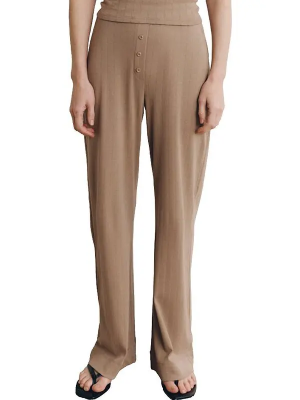 VIR VITA Pointelle Lounge Pant - Bark