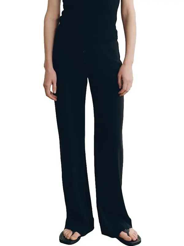 VIR VITA Pointelle Lounge Pant - Black