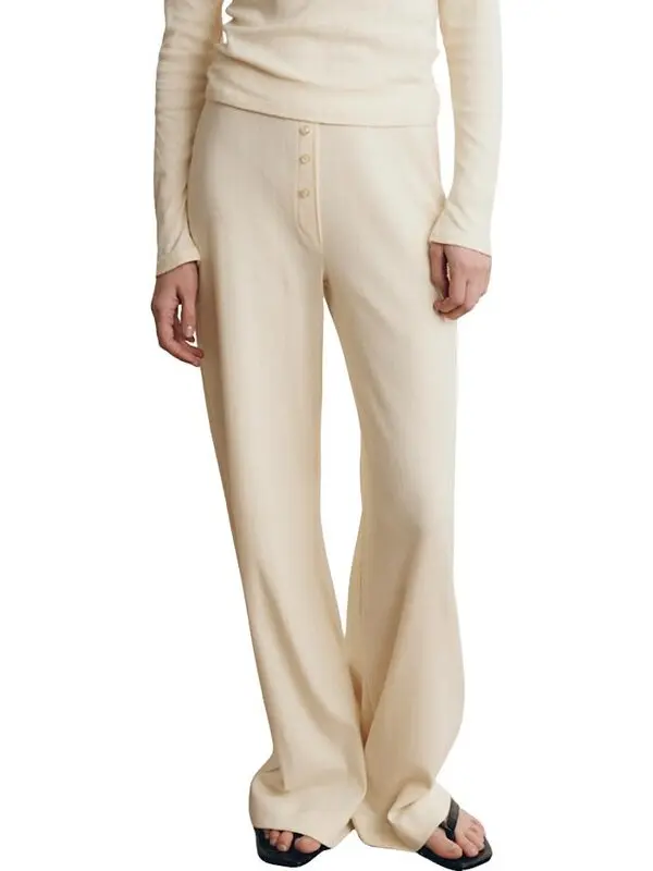 VIR VITA Pointelle Lounge Pant - Butter