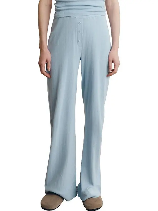 VIR VITA Pointelle Lounge Pant - Vintage Blue