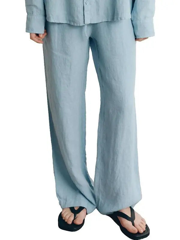 VIR VITA Delphine Linen Pant - Baby Blue