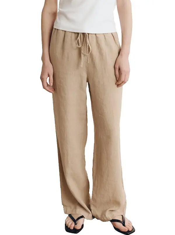 VIR VITA Delphine Linen Pant - Toffee