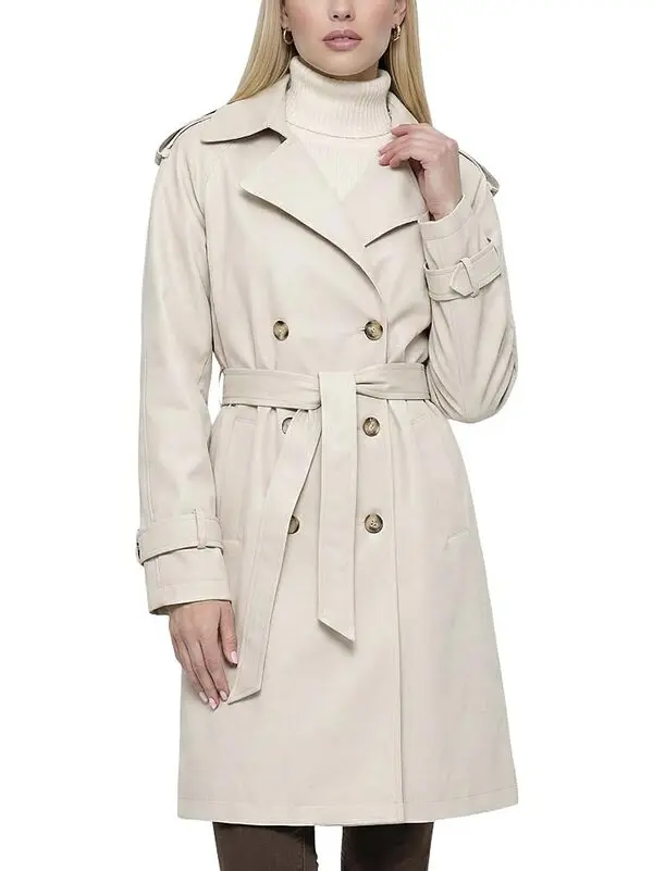 Gorski Lightweight Belted Trench Coat - Beige