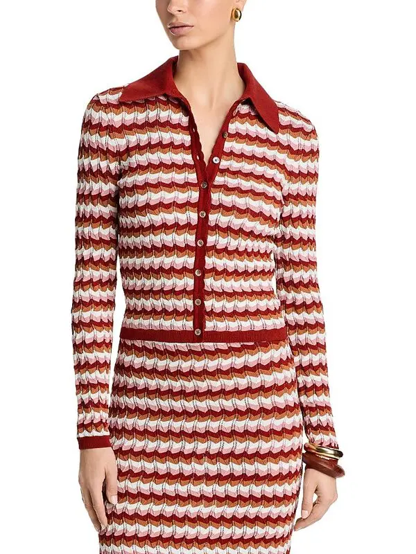 Ronny Kobo Gavin Knit Jacket - Rust Combo