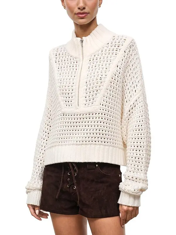 Staud Hampton Open Knit Sweater - Ivory