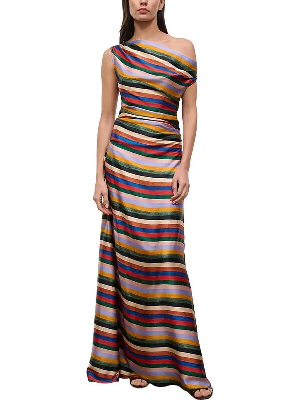 Staud Phare Silk Blend Maxi Dress - Artist Stripe