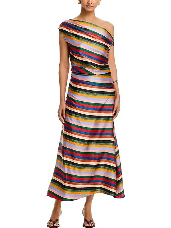 Staud Phare Silk Blend Maxi Dress - Artist Stripe