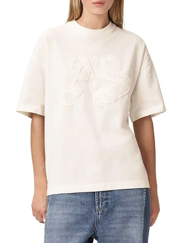 ALLSAINTS Insignia Etta Tee - Mallow White