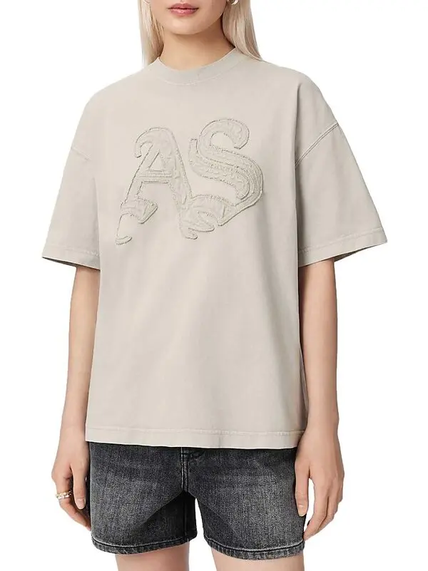 ALLSAINTS Etta Embellished T-shirt - Sea Green