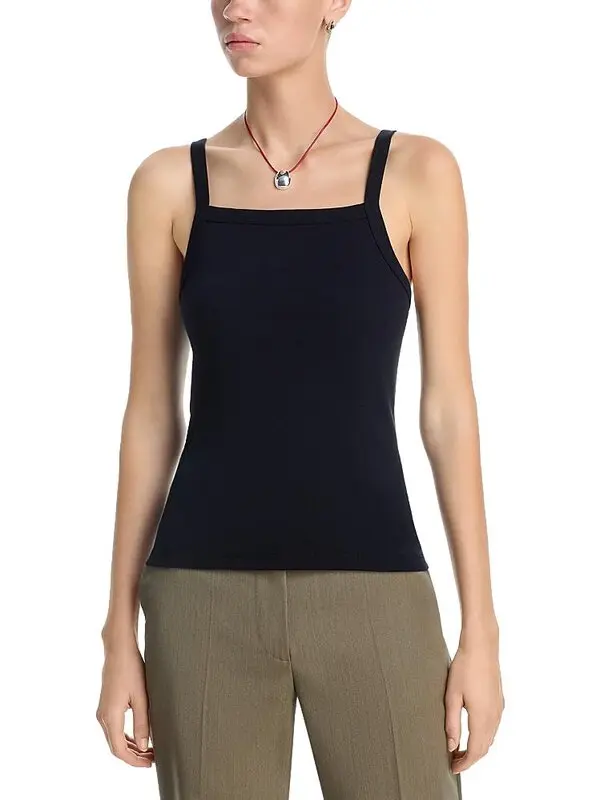 LESET Nando Square Neck Tank - Black