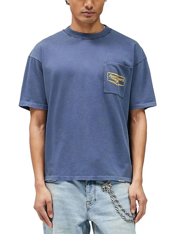 REPRESENT Nothing Faster Pocket Tee - Indigo
