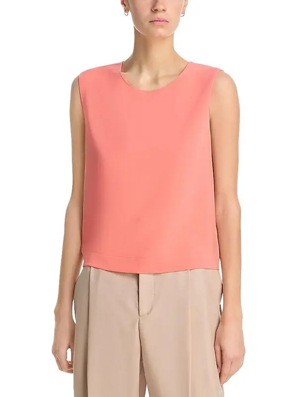 LESET Arielle Sleeveless Crewneck Top - Pamplemousse