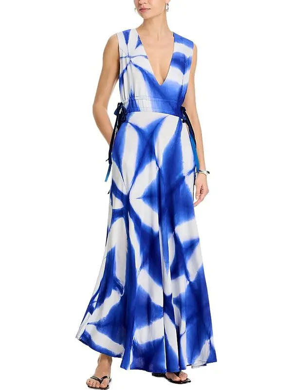 BUSAYO Lana Maxi Dress - Blue White