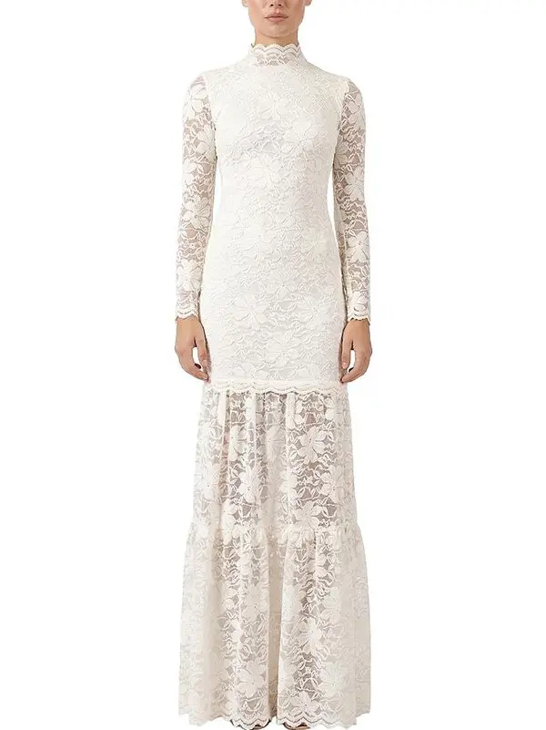 NIGHTCAP Le Fleur Lace Maxi Gown - Ivory