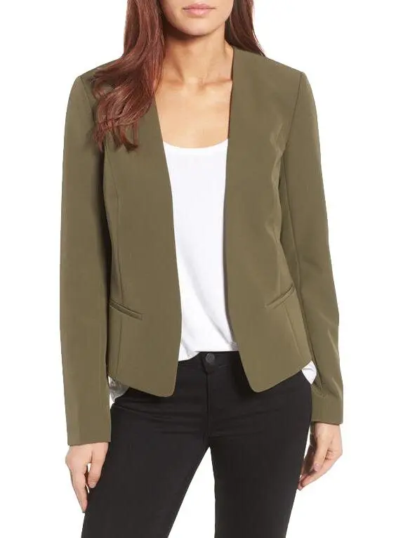 Halogen Open Front Jacket - Olive Sarma