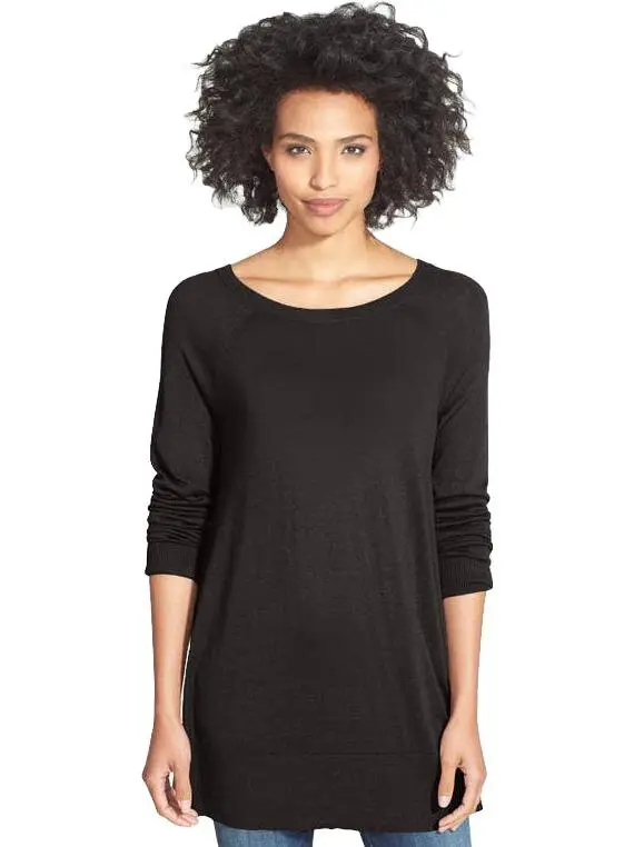 Halogen Hi-lo Knit Sweater - Black