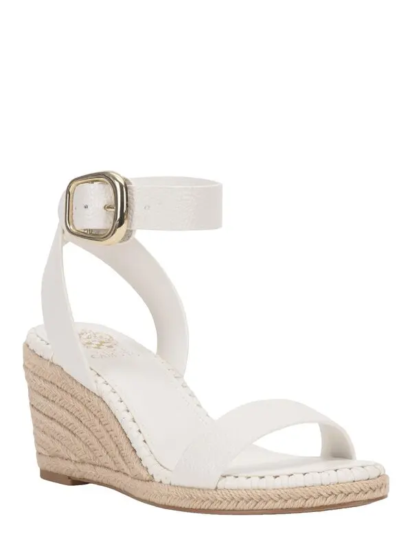 Vince Camuto Fainel Espadrille Platform Wedge Sandal - Bianco