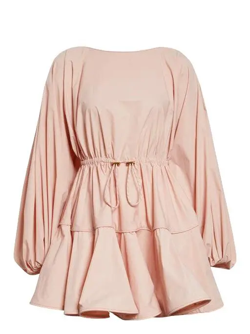 Zimmermann Alchemy Long Sleeve Minidress - Peach