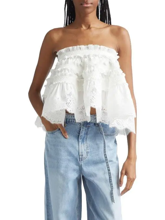 Zimmermann Alchemy Ruched Bandeau Camisole - Ivory