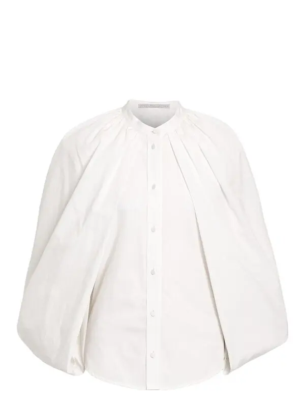 Stella McCartney Cape-effect Cotton-poplin Shirt - White